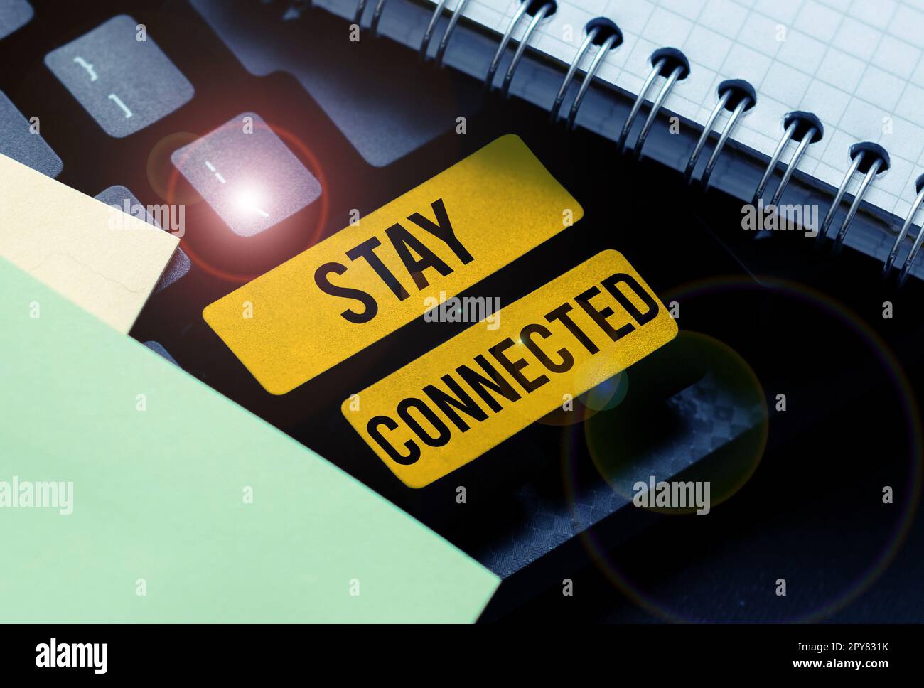 Text caption presenting Stay Connected. Internet Concept To keep ...