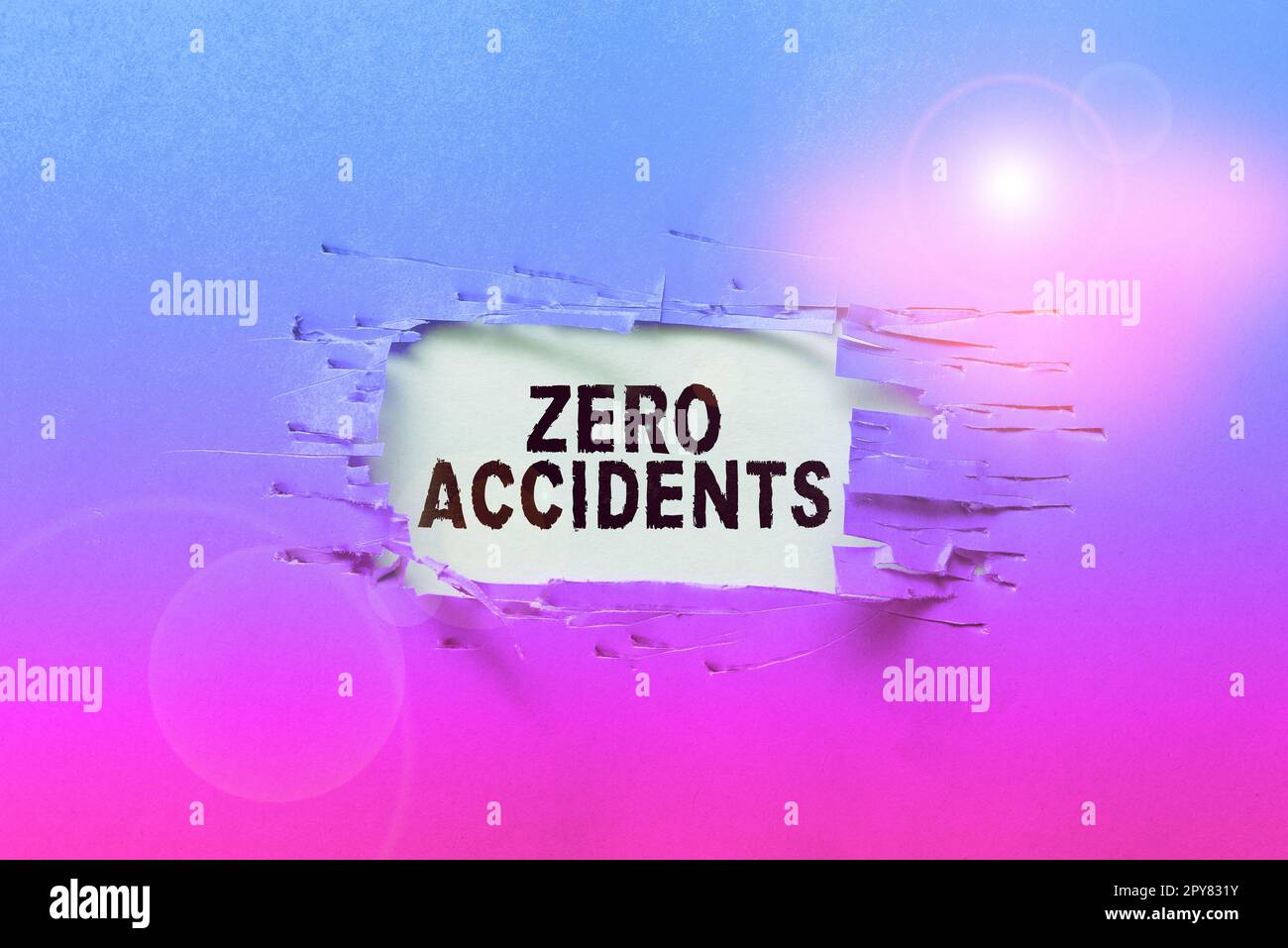 Conceptual display Zero Accidents. Word Written on important strategy ...