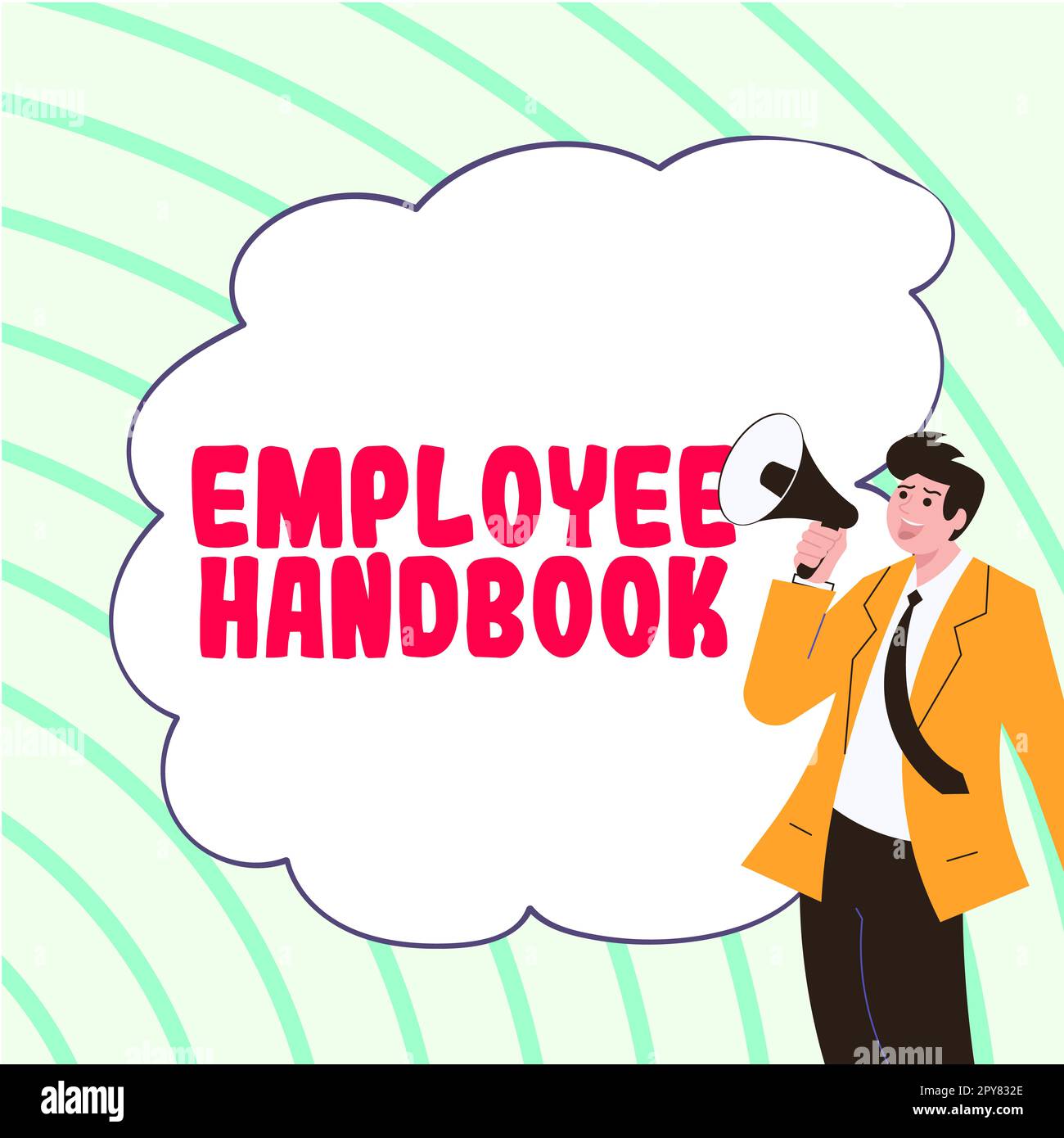 Handwriting text Employee Handbook. Concept meaning Document that ...