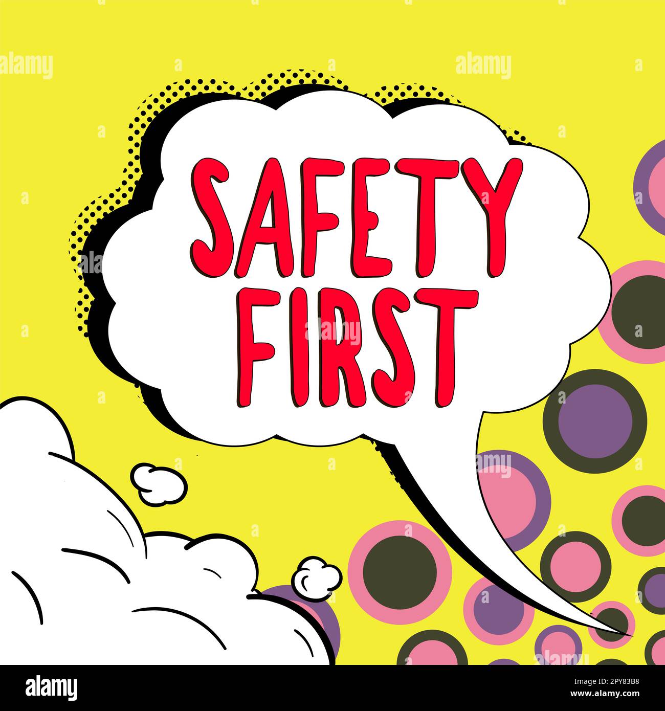 Conceptual display Safety First. Internet Concept Avoid any unnecessary ...