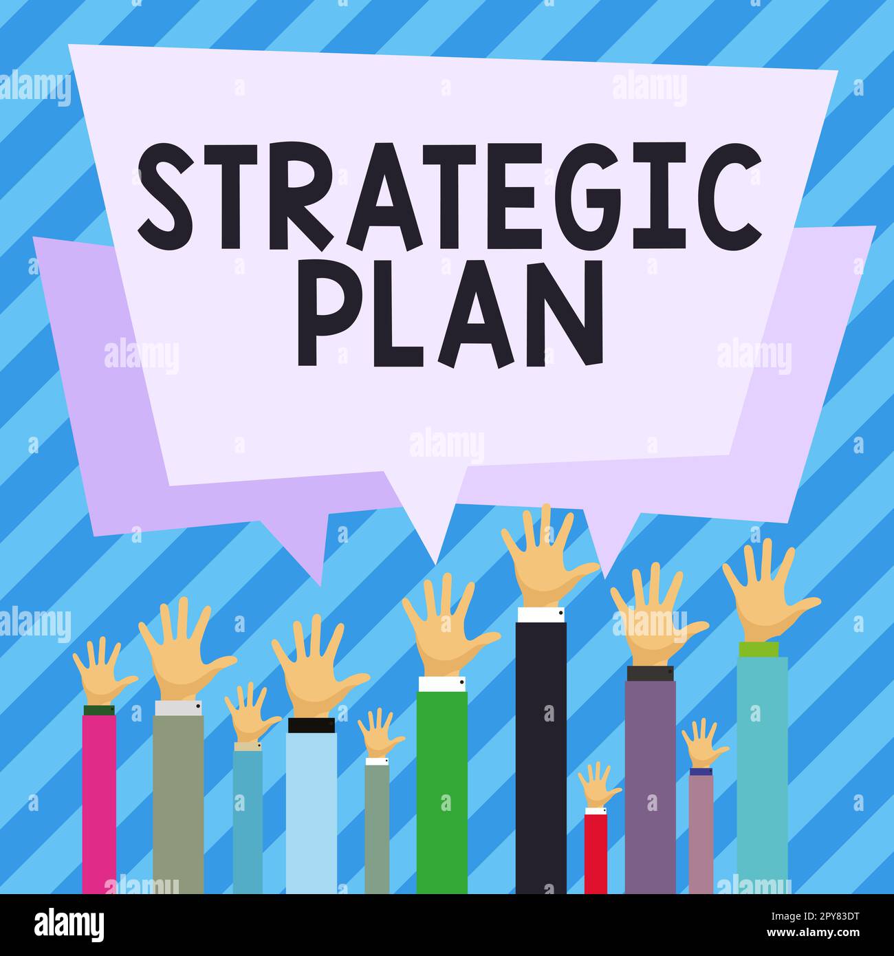 Sign displaying Strategic Plan, Business concept A process of defining ...