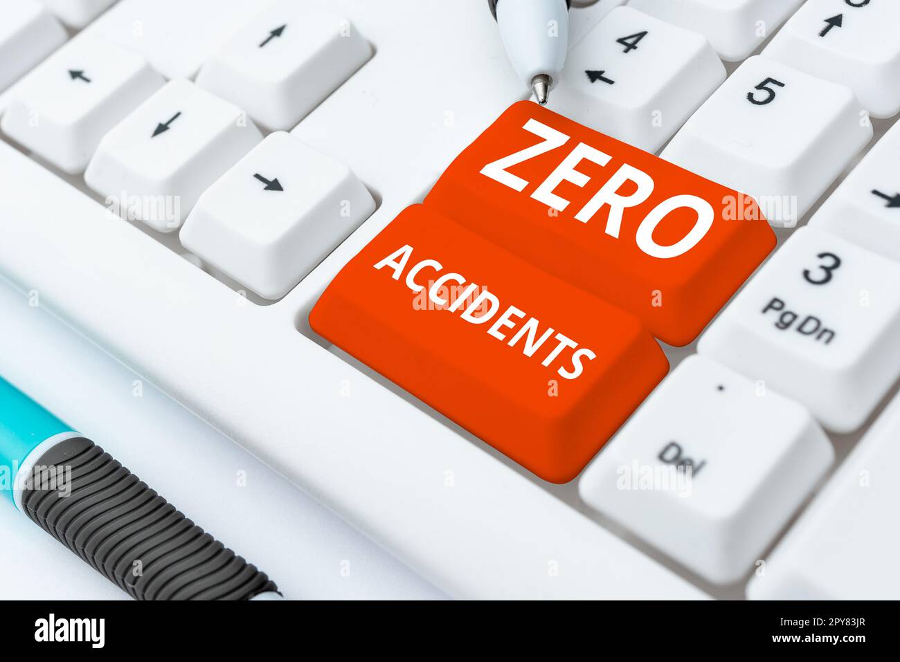 Conceptual display Zero Accidents. Word Written on important strategy ...