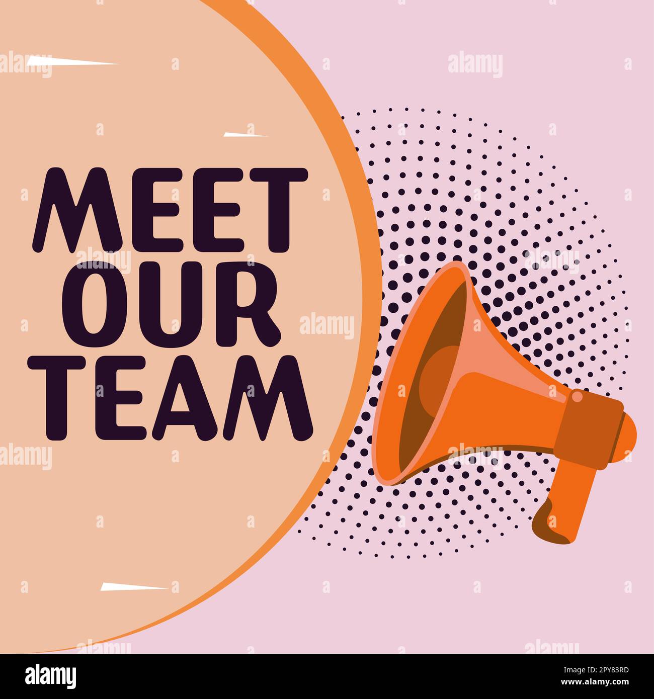 Sign displaying Meet Our Team. Word Written on introducing another ...