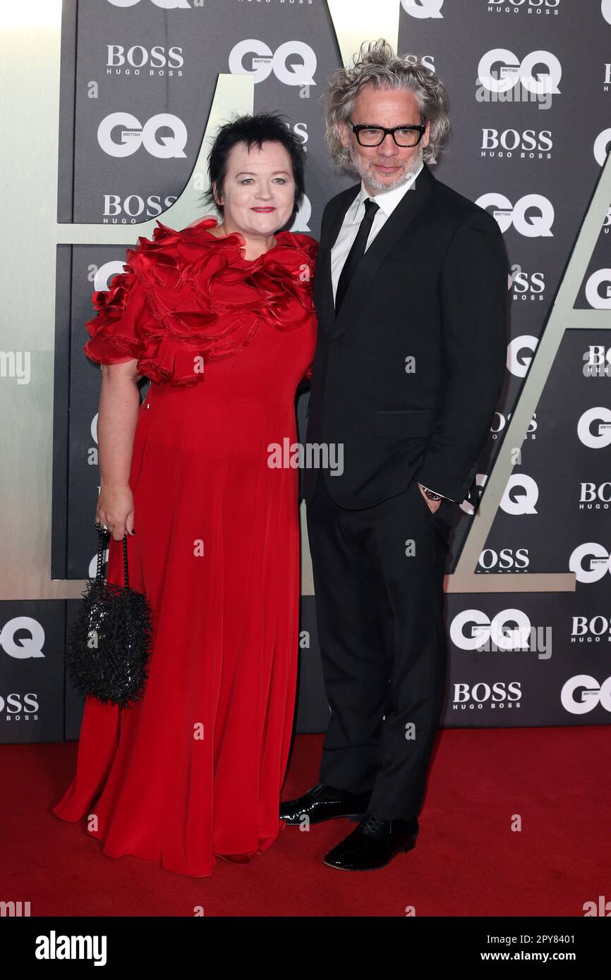 Dexter Fletcher and Dalia Ibelhauptaite attend the GQ Men Of The Year ...