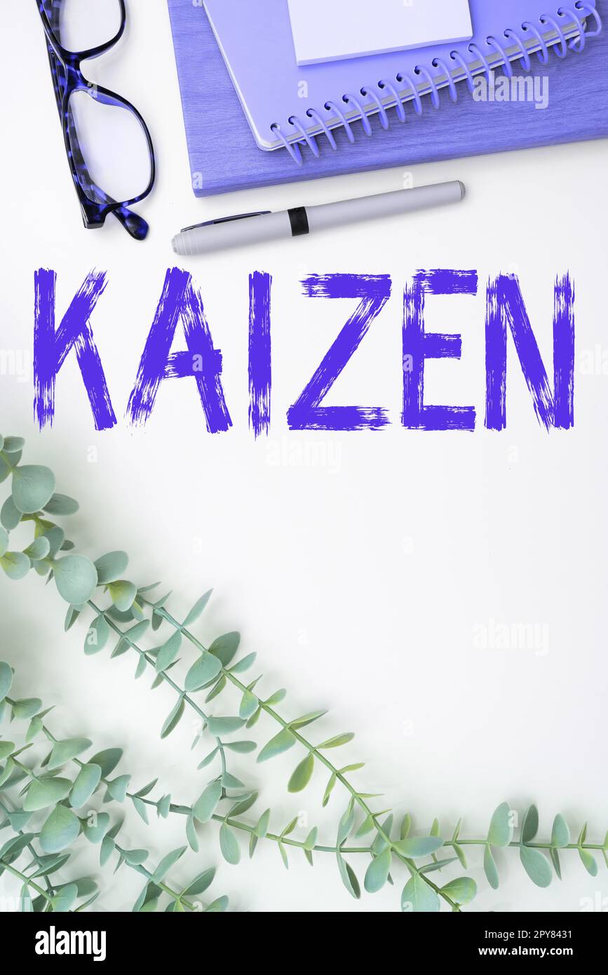 Conceptual display Kaizen. Business showcase a Japanese business ... Conceptual display Kaizen. Business showcase a Japanese business ...