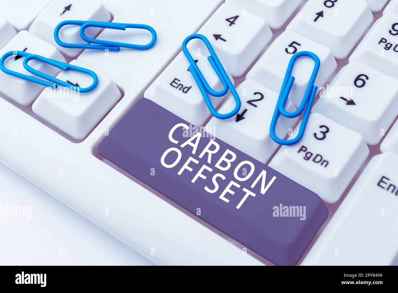 Conceptual caption Carbon Offset. Word Written on Reduction in ...