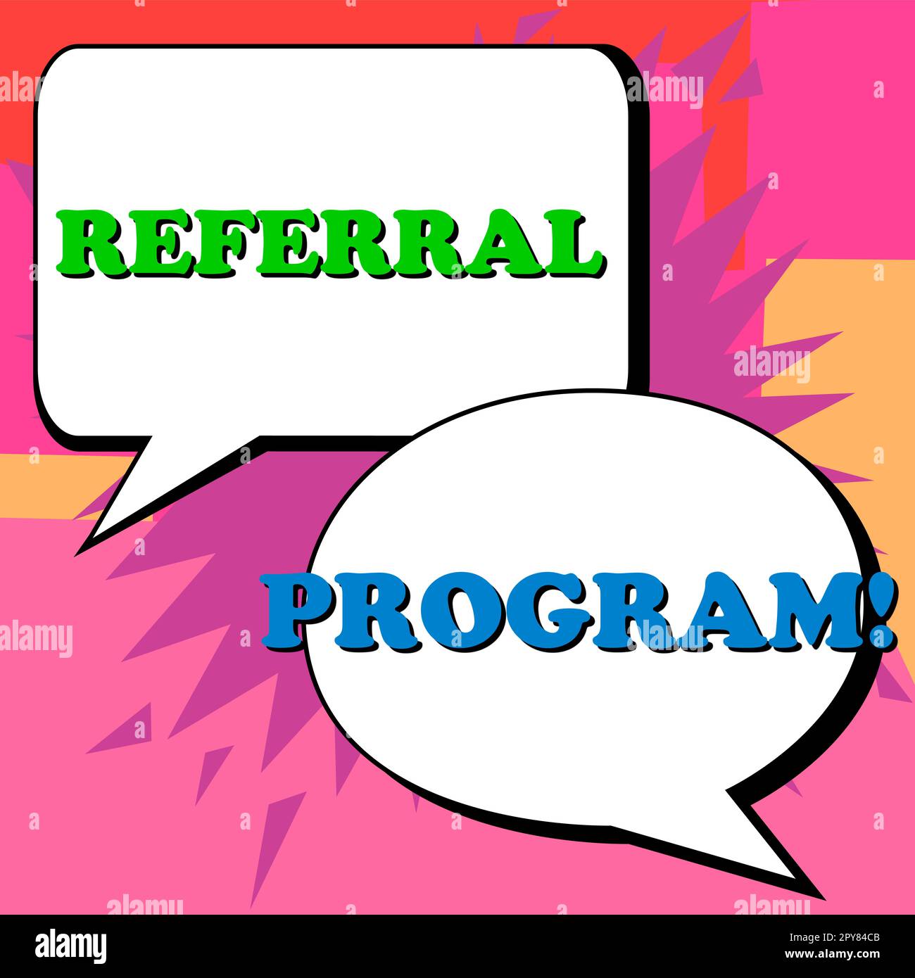 Conceptual display Referral Program. Business concept sending own ...