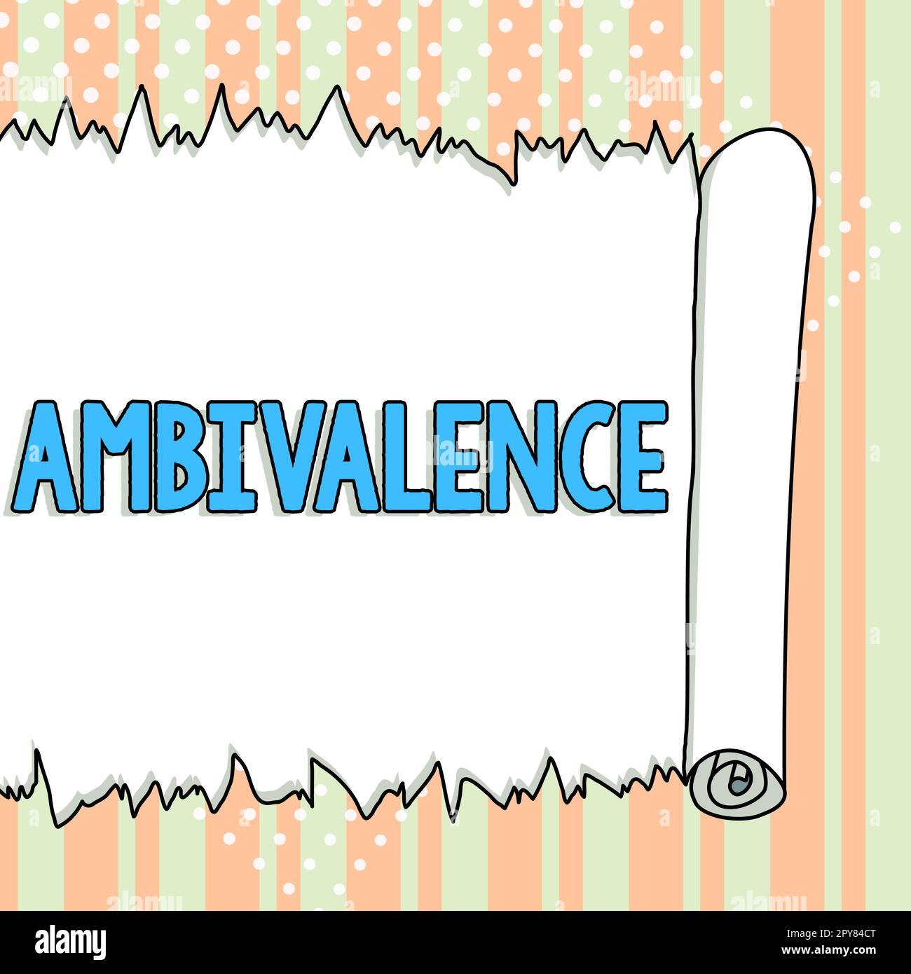 Handwriting text Ambivalence. Word Written on attitudes or feelings ...