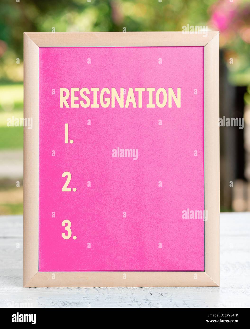 Conceptual caption Resignation. Concept meaning act of giving up ...