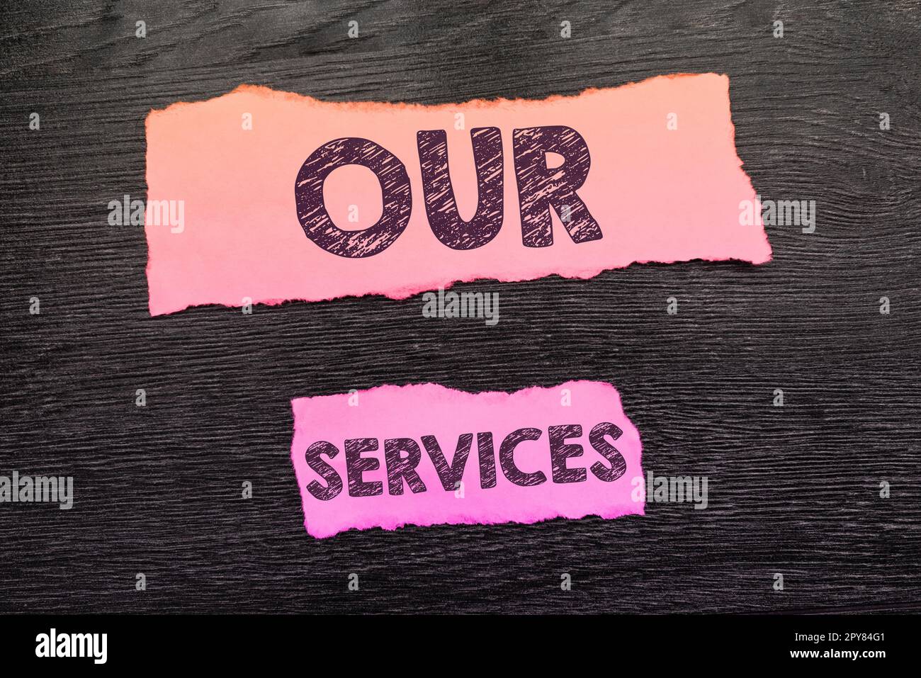 Text showing inspiration Our Services. Business showcase The occupation ...