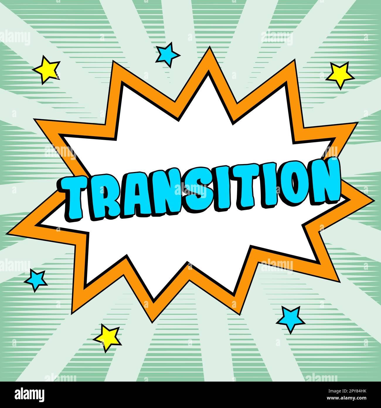 Text caption presenting Transition. Word for a dramatic or sweeping ...