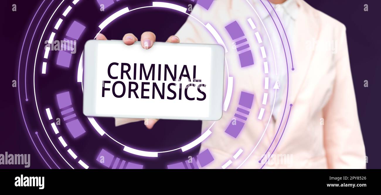 Text sign showing Criminal Forensics. Business showcase Federal Offense ...