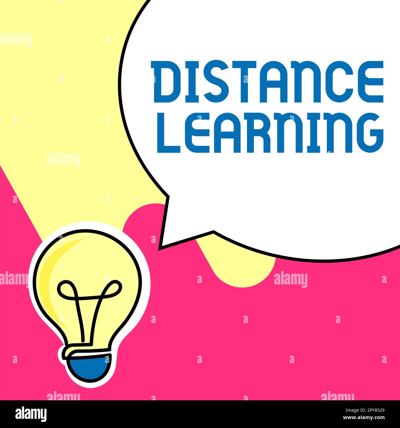 Sign displaying Distance Learning. Business idea educational lectures ...