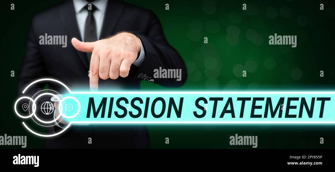 Inspiration showing sign Mission Statement. Business idea Formal ...