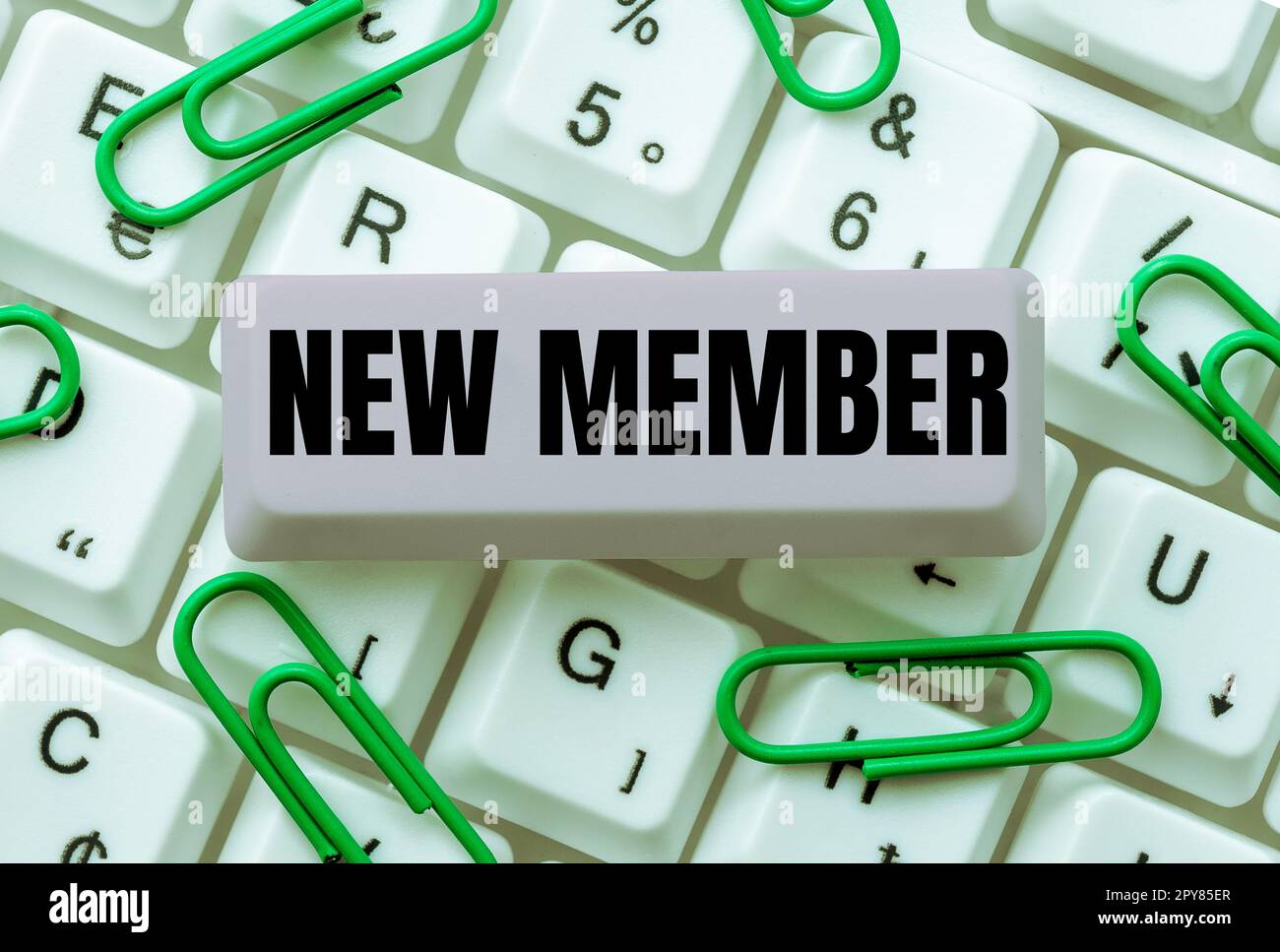 Sign displaying New Member. Business approach recruiting employee to ...