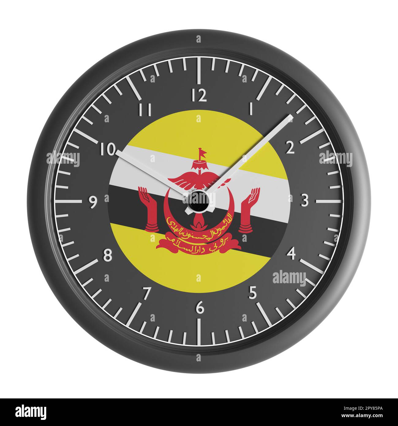 Signs and symbols. Design element. 3D illustration. Wall clock with the ...