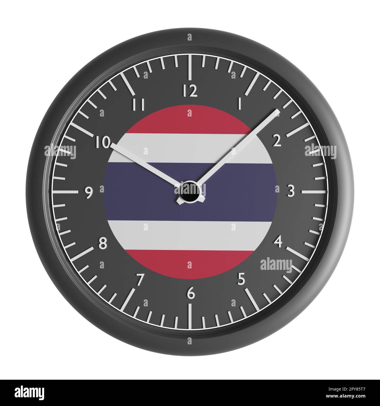 Signs and symbols. Design element. 3D illustration. Wall clock with the ...