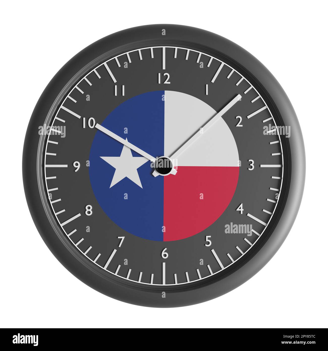 Signs and symbols. Design element. 3D illustration. Wall clock with the ...