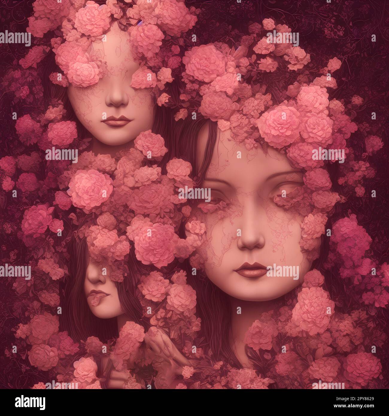 Artificial intelligence generated fantasy image of an ethereal female ...