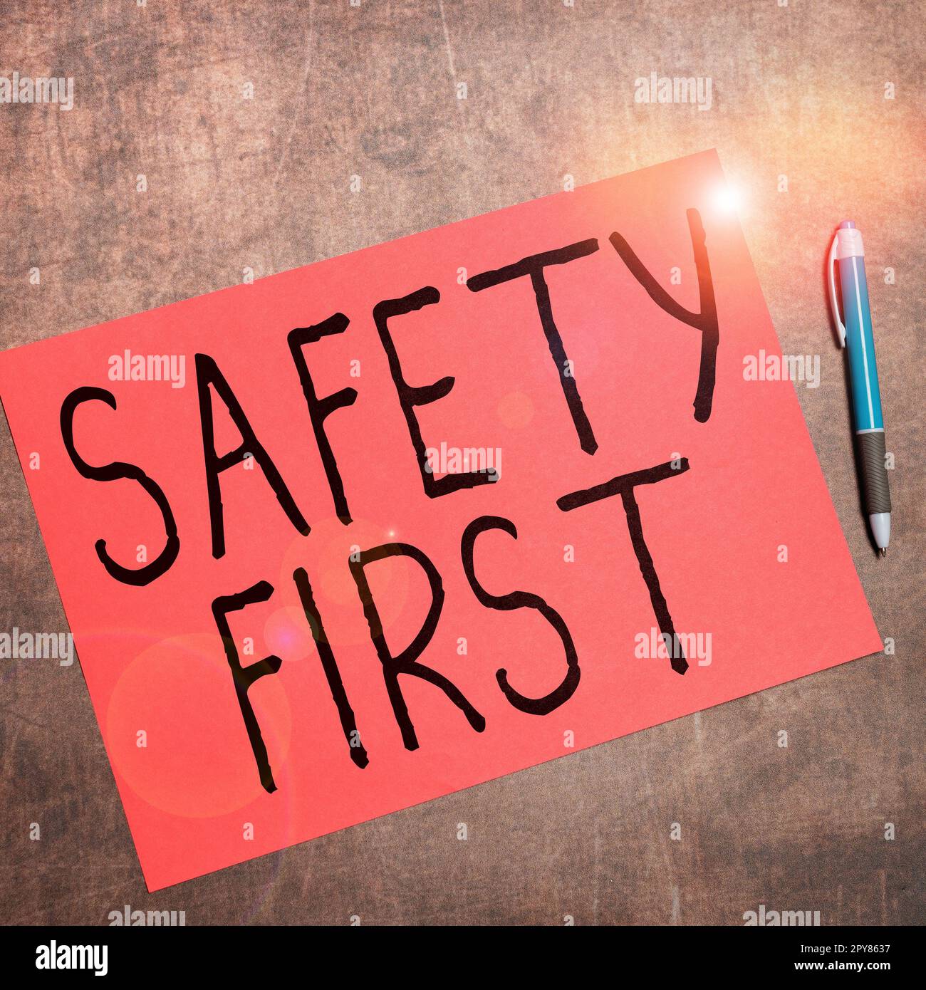 Conceptual caption Safety First. Business approach Avoid any ...