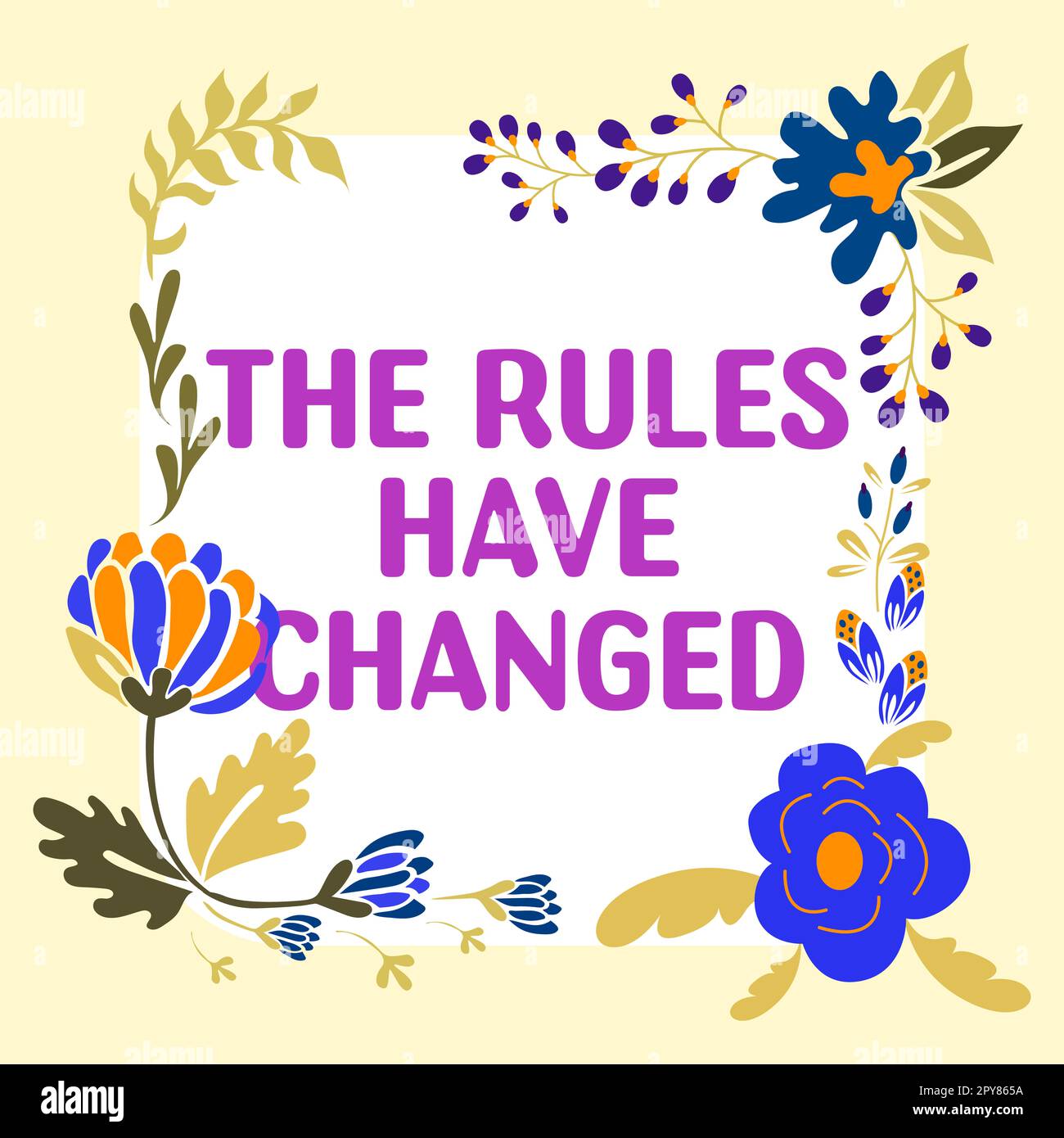 Sign displaying The Rules Have Changed. Internet Concept the agreement ...