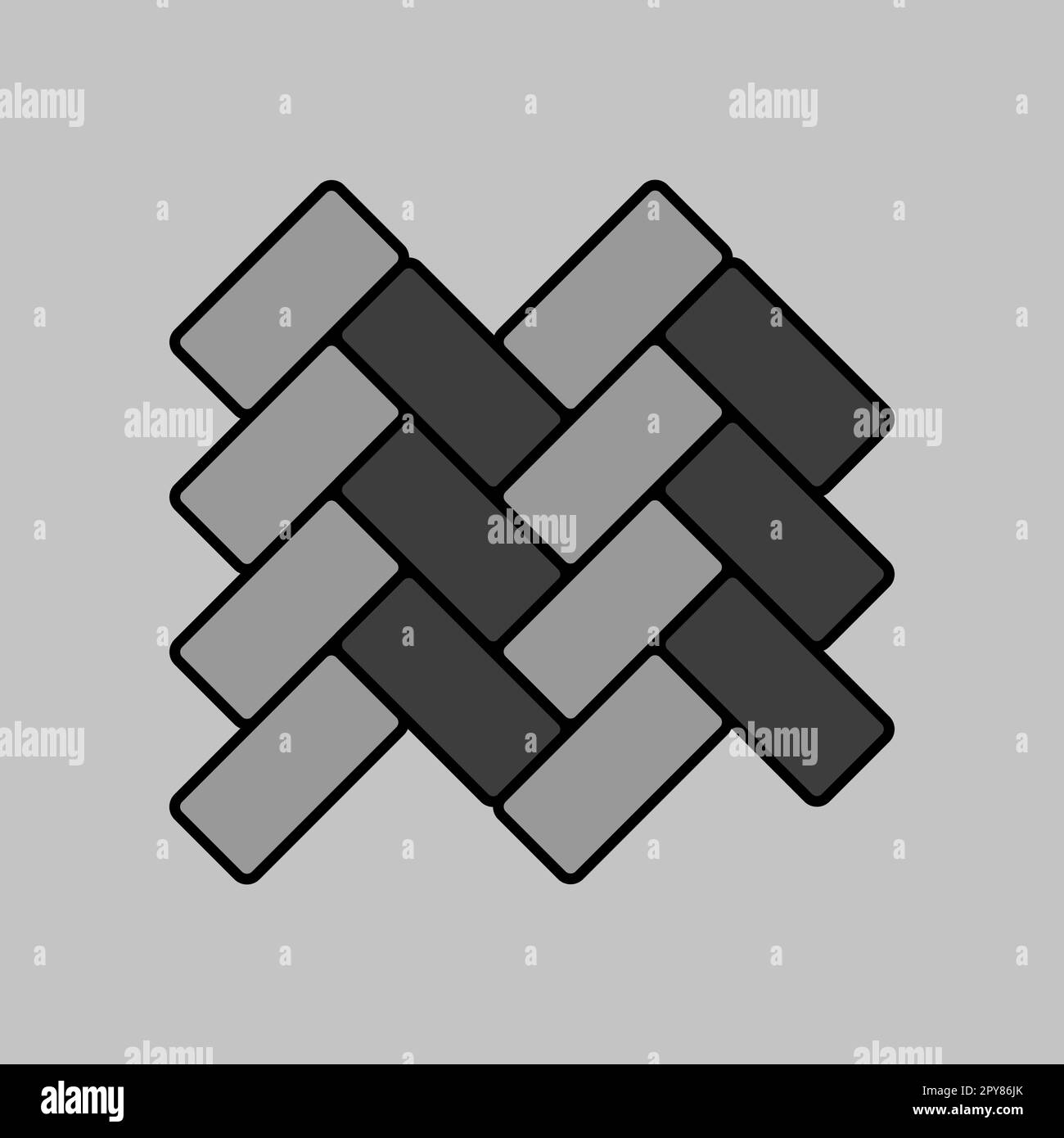 Parquet floor vector grayscale icon. Construction, repair and building ...