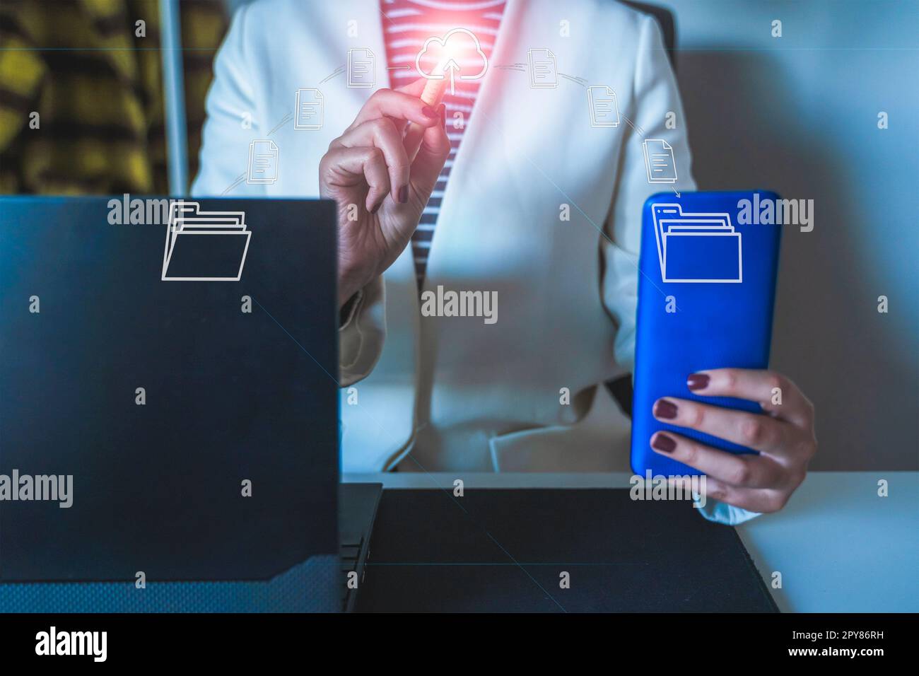 Sending files concept hi-res stock photography and images - Alamy