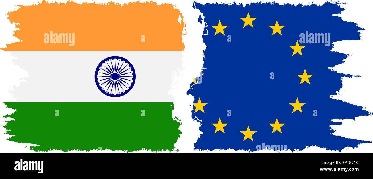 EU and India grunge flags connection, vector Stock Vector Image & Art ...