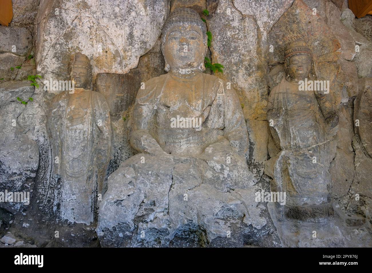 Usuki, Japan - May 1, 2023: The Usuki Stone Buddhas are a set of ...