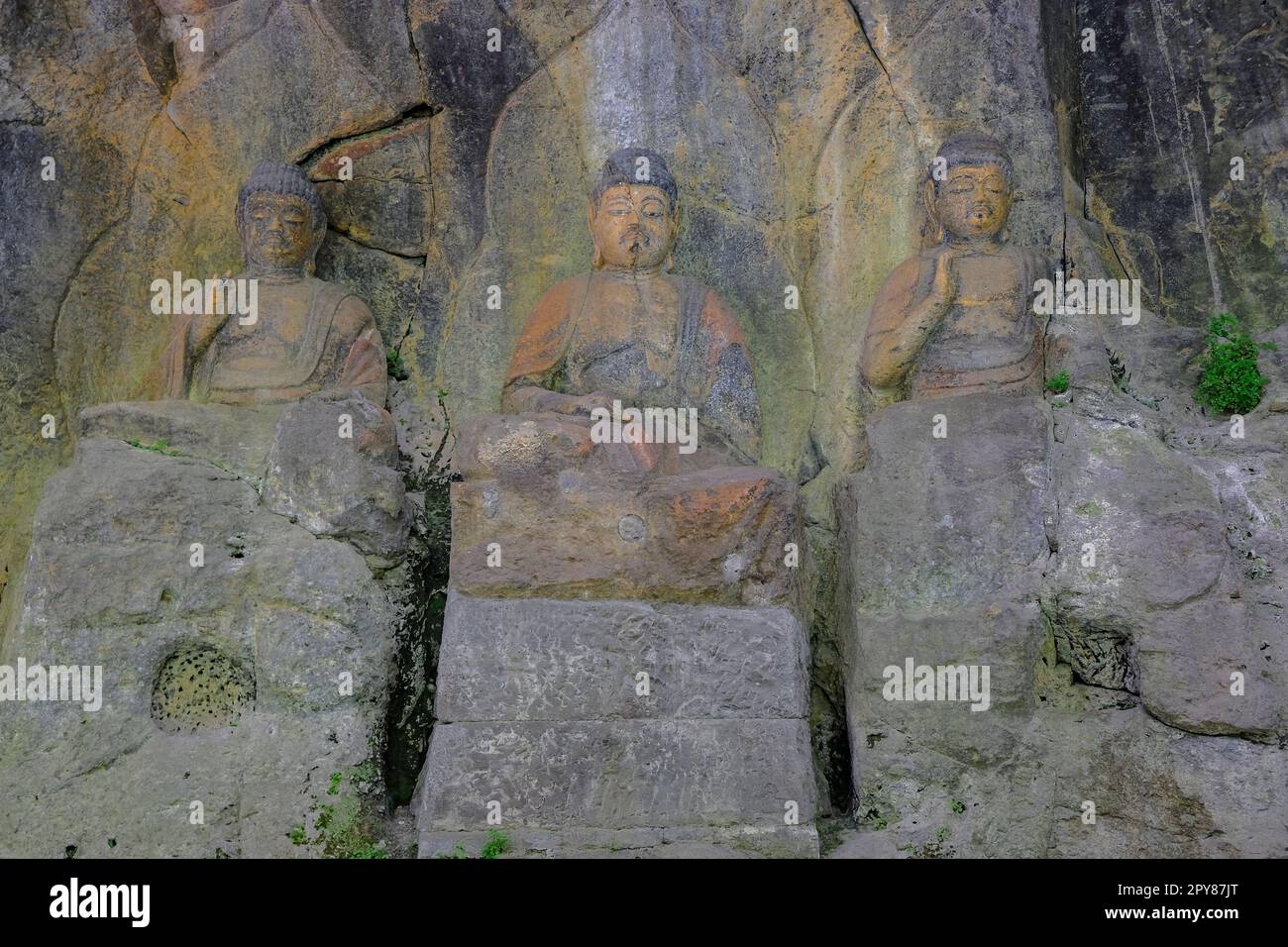 Usuki, Japan - May 1, 2023: The Usuki Stone Buddhas are a set of ...