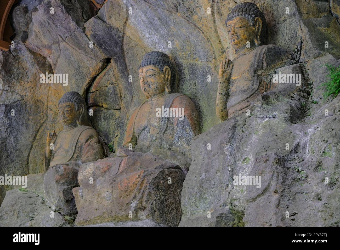 Usuki, Japan - May 1, 2023: The Usuki Stone Buddhas are a set of ...