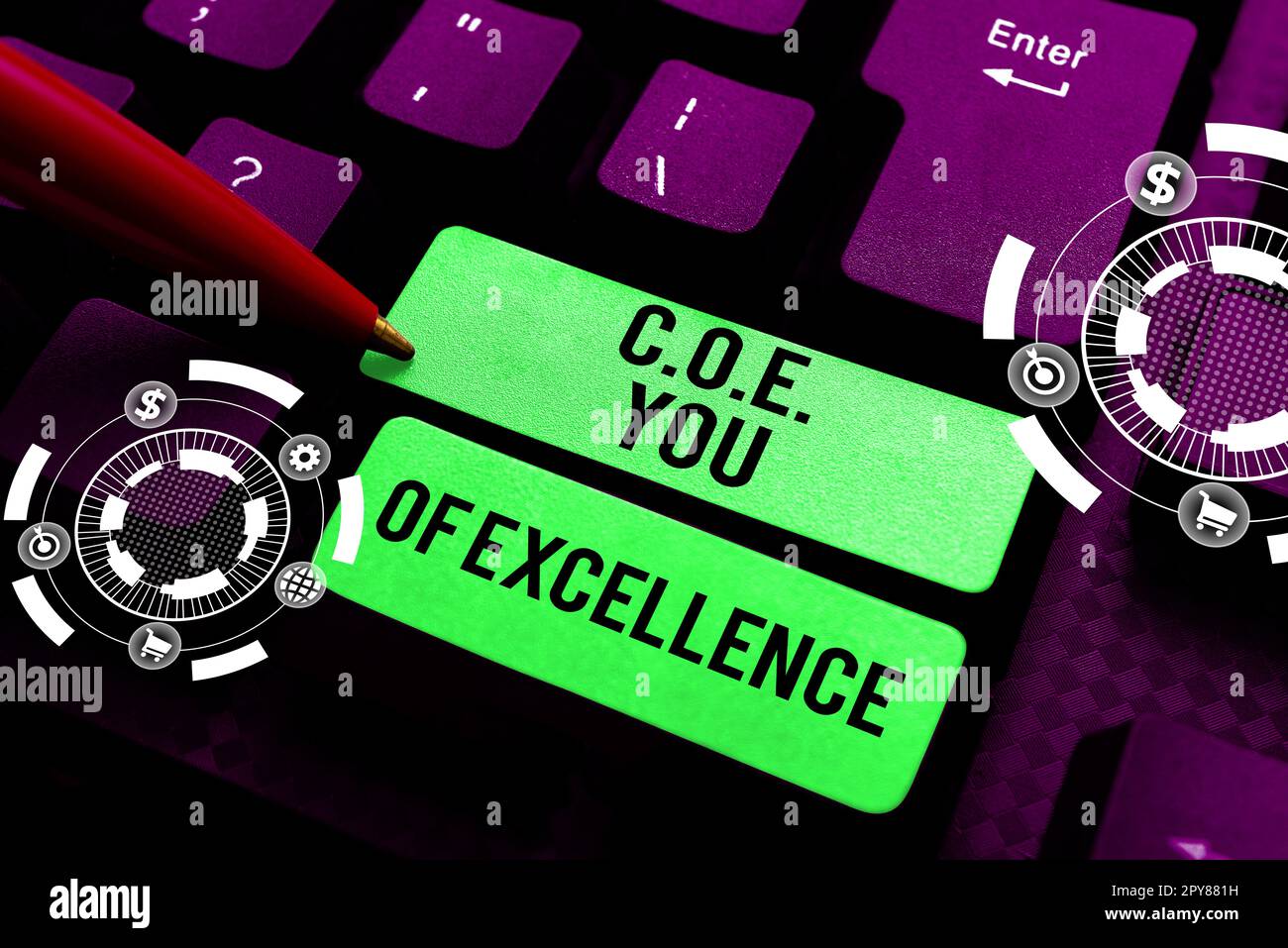 Inspiration showing sign C.O.E. Center Of Excellence. Business showcase being alpha leader in ...