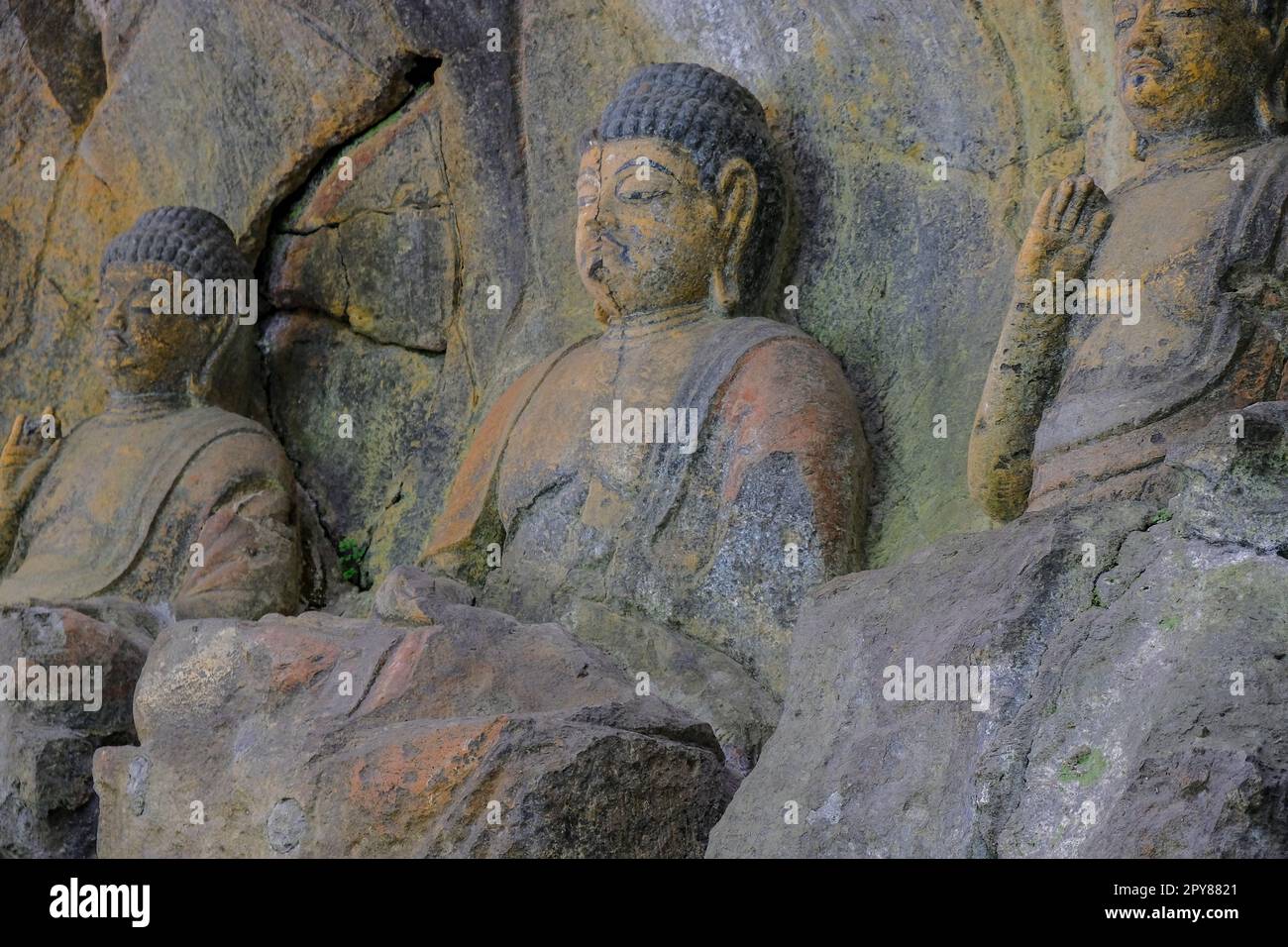 Usuki, Japan - May 1, 2023: The Usuki Stone Buddhas are a set of ...