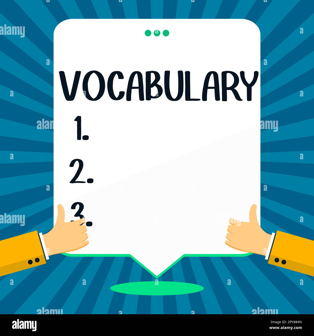 Text sign showing Vocabulary. Internet Concept collection of words and ...