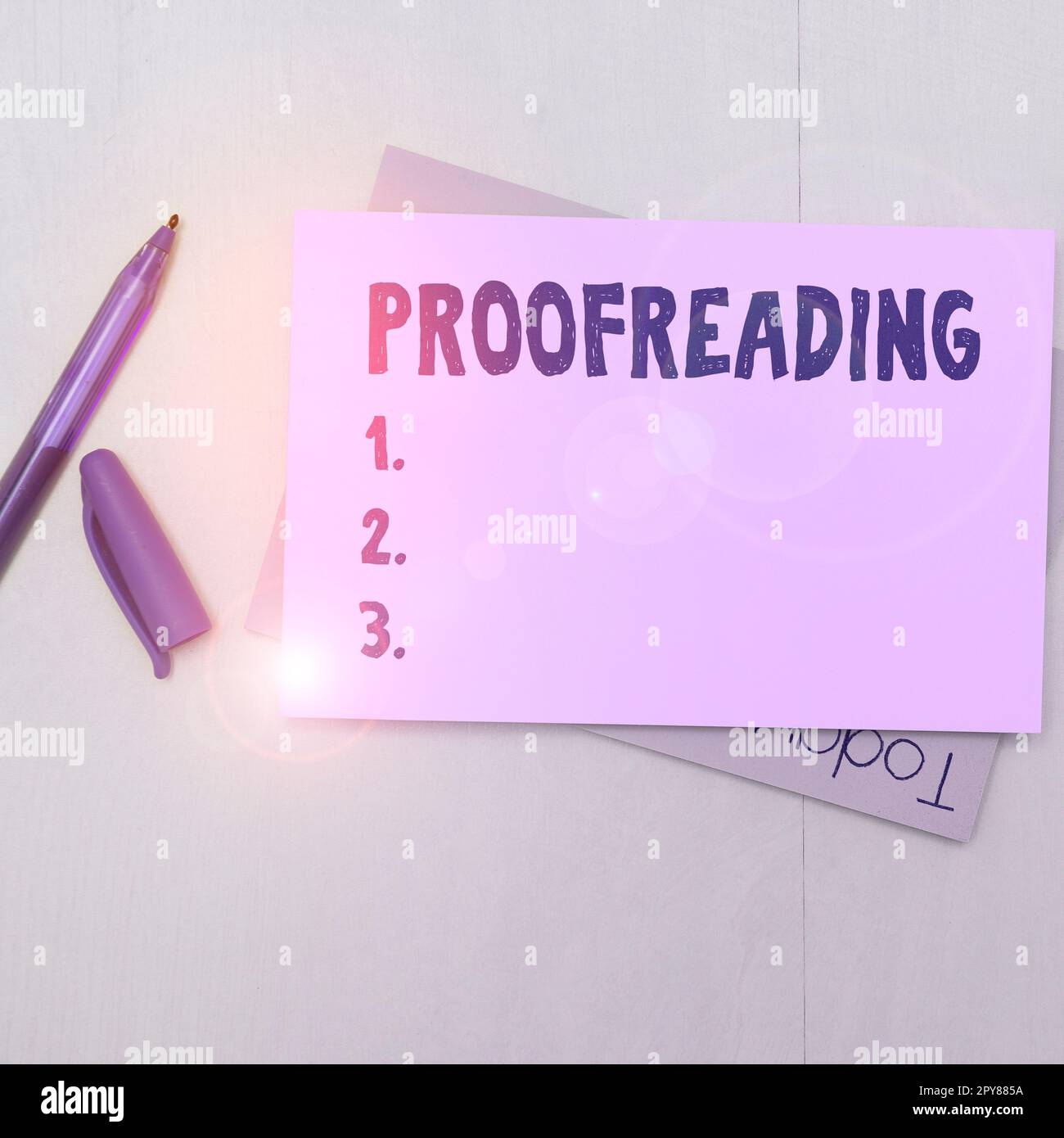 Text sign showing Proofreading. Concept meaning act of reading and ...