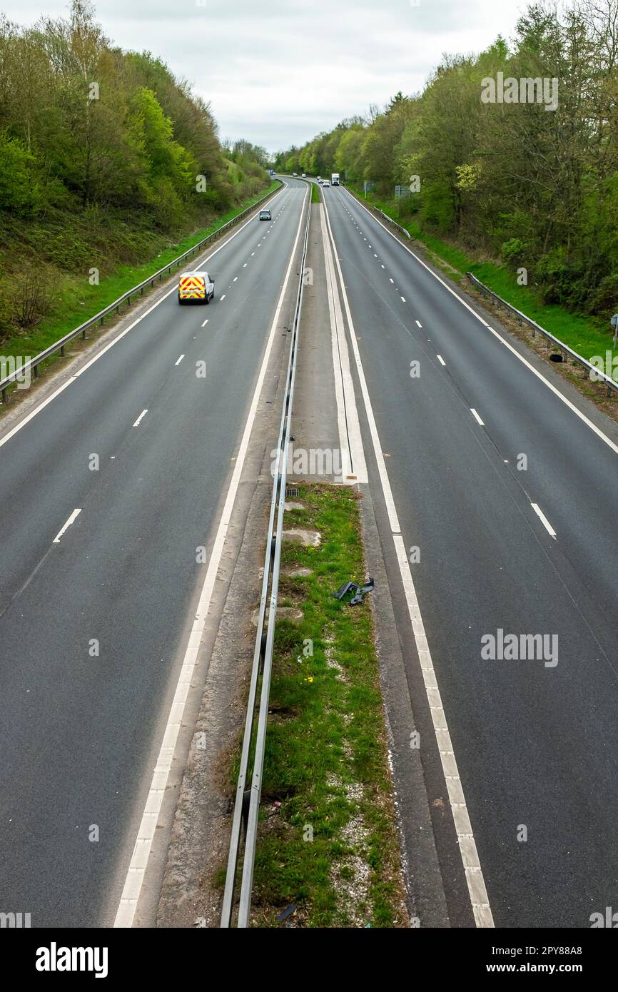 A590 dual carriage way in Cumbria, UK Stock Photo - Alamy