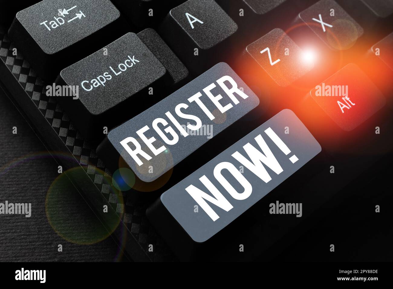 Text caption presenting Register Now. Business concept Name in an ...