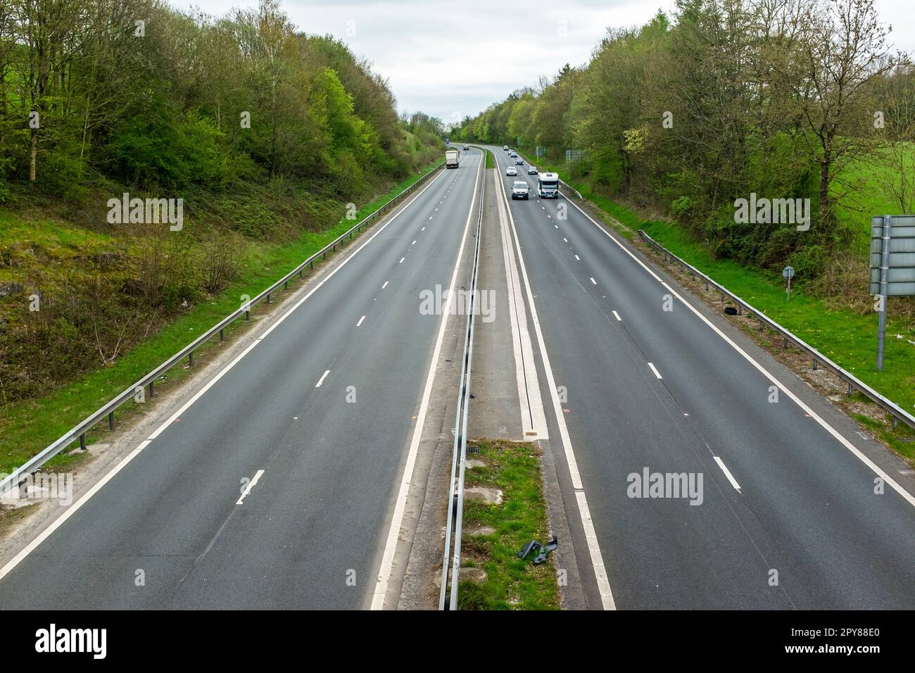 A590 dual carriage way in Cumbria, UK Stock Photo - Alamy
