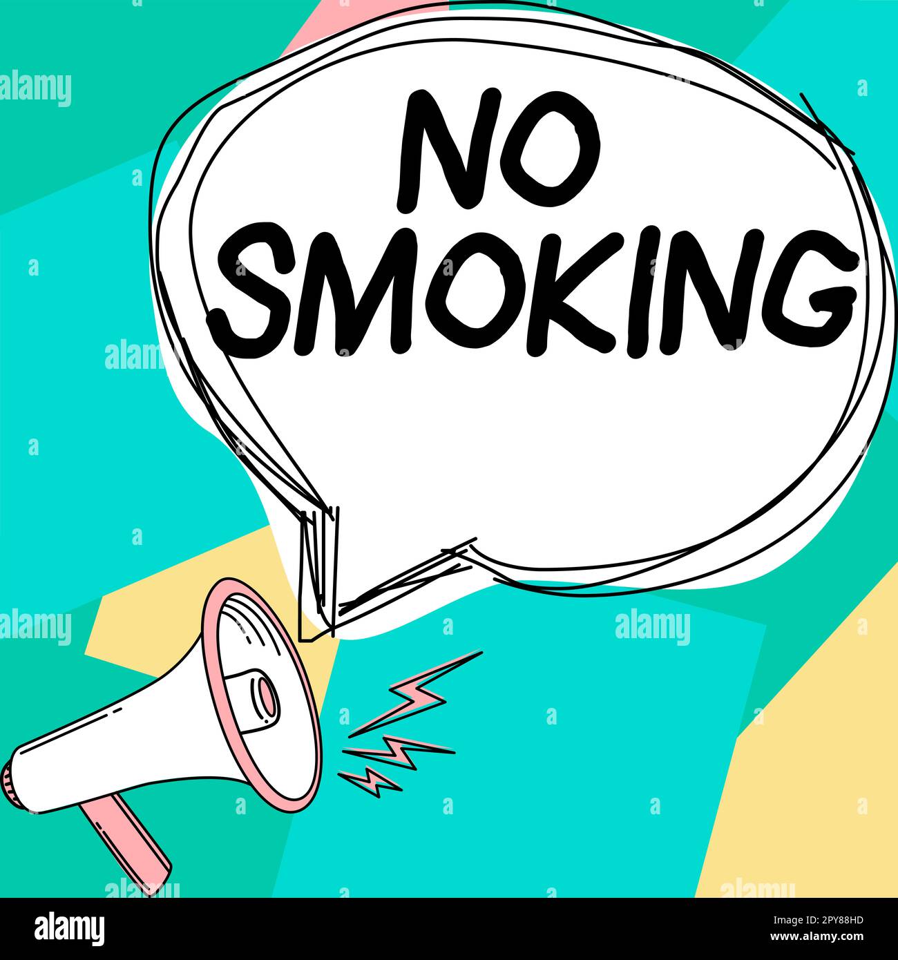 Writing displaying text No Smoking. Word for using tobacco is forbiden ...