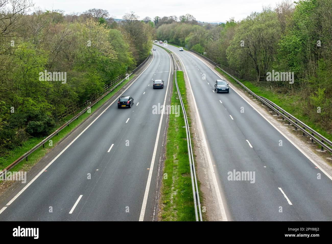 A590 dual carriage way in Cumbria, UK Stock Photo - Alamy