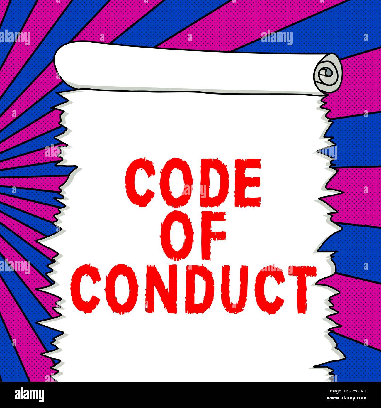 Text sign showing Code Of Conduct. Concept meaning Ethics rules moral ...