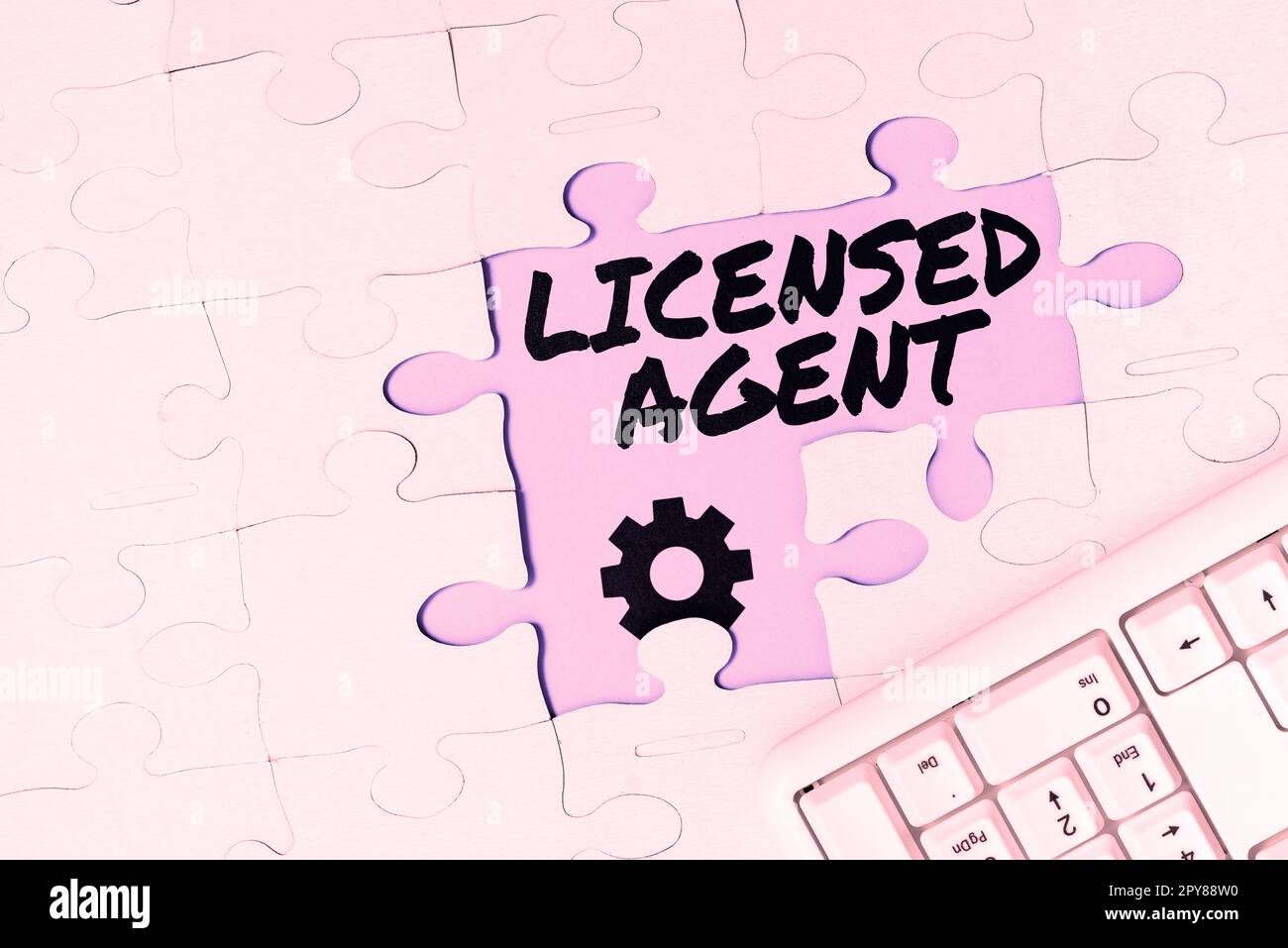 Hand writing sign Licensed Agent. Business concept Authorized and ...