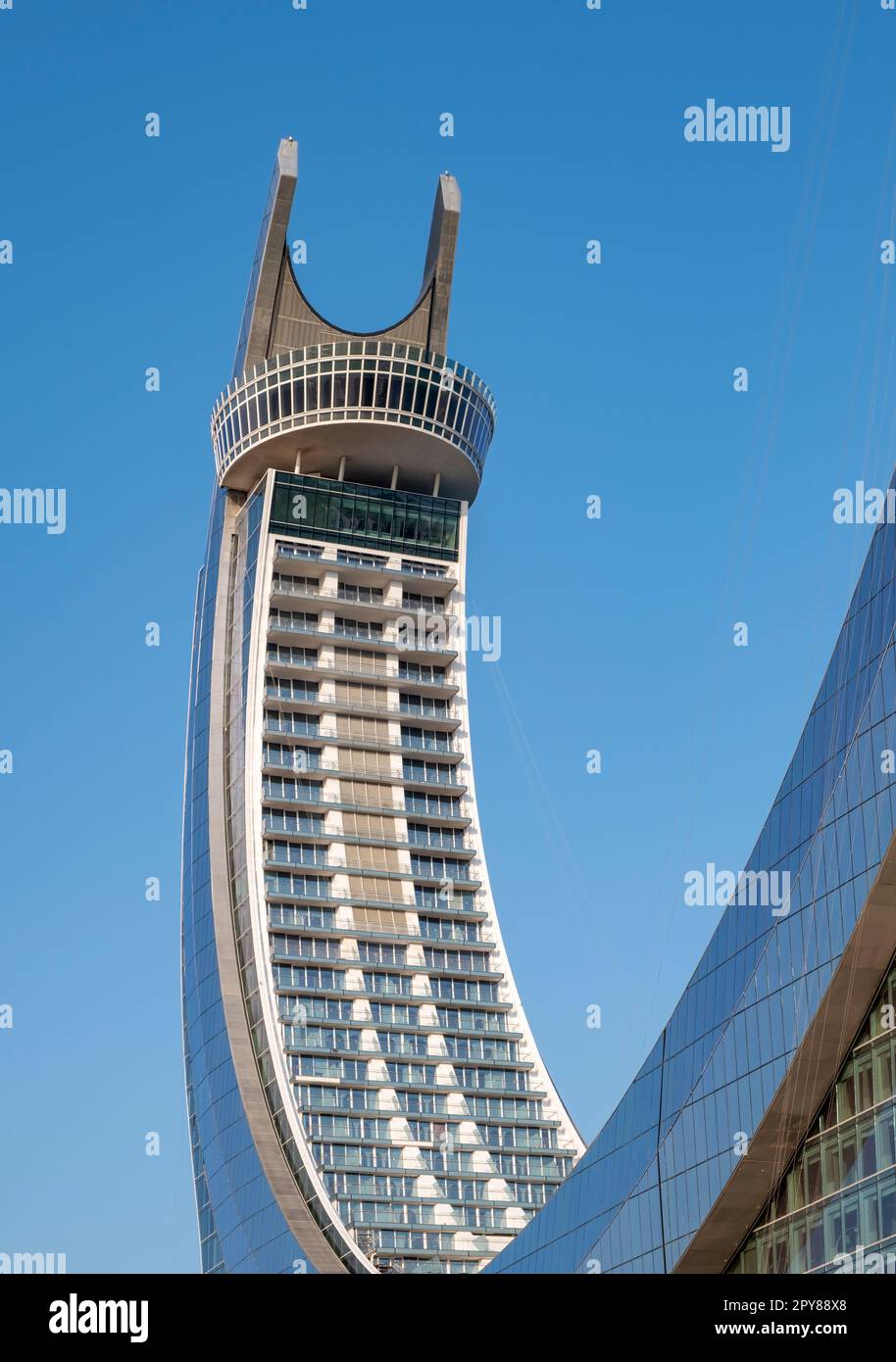 Katara Towers (Crescent Tower or Katara Hospitality Tower), Lusail ...