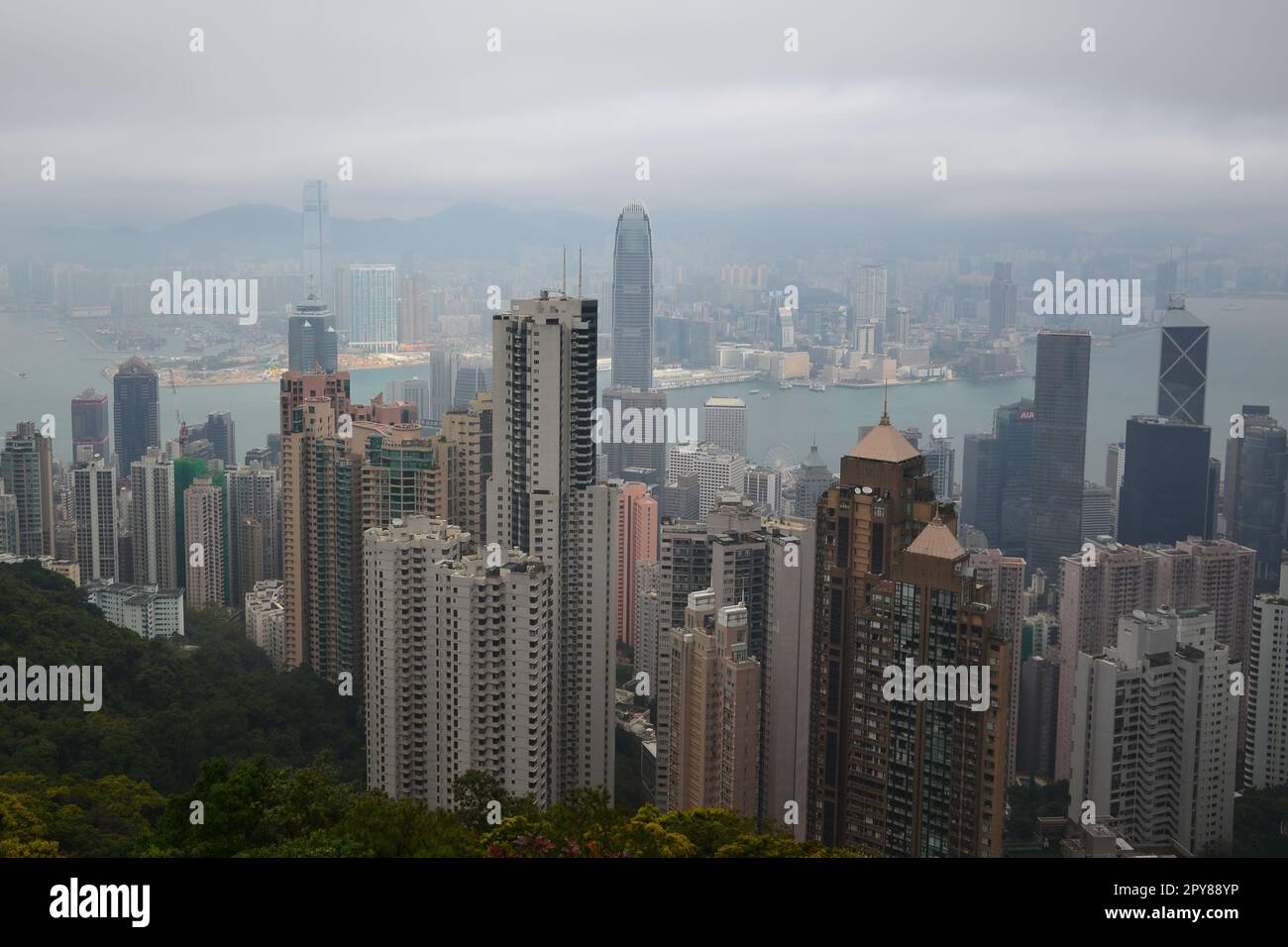 Modern tall panoramic view view of skyscrapers hi-res stock photography ...
