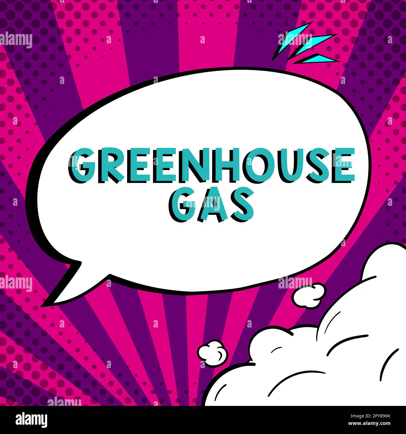 Hand writing sign Greenhouse Gas. Word for carbon dioxide contribute to ...