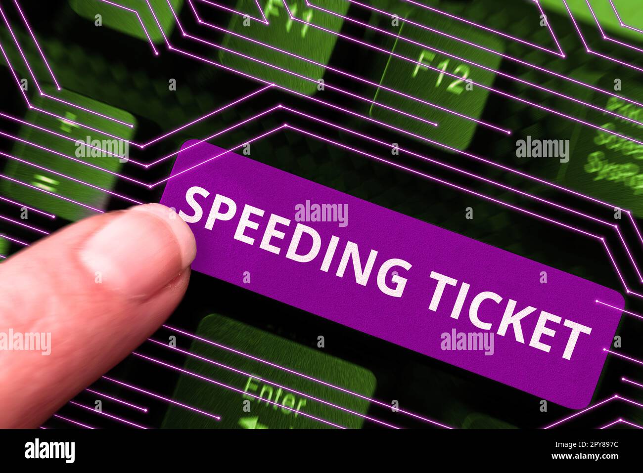 Text showing inspiration Speeding Ticket. Business overview ...