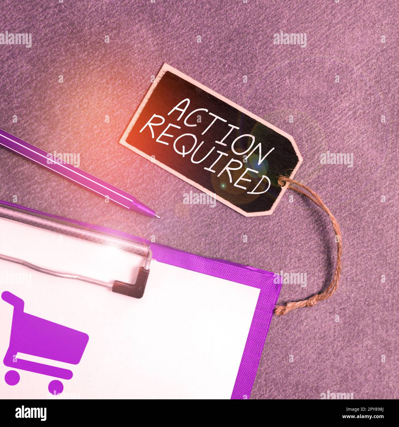 Text showing inspiration Action Required. Conceptual photo Regard an ...