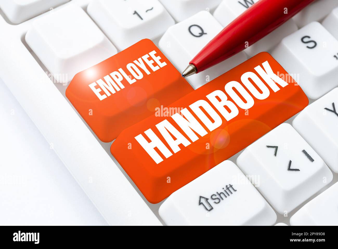 Handwriting text Employee Handbook. Word Written on Document that ...