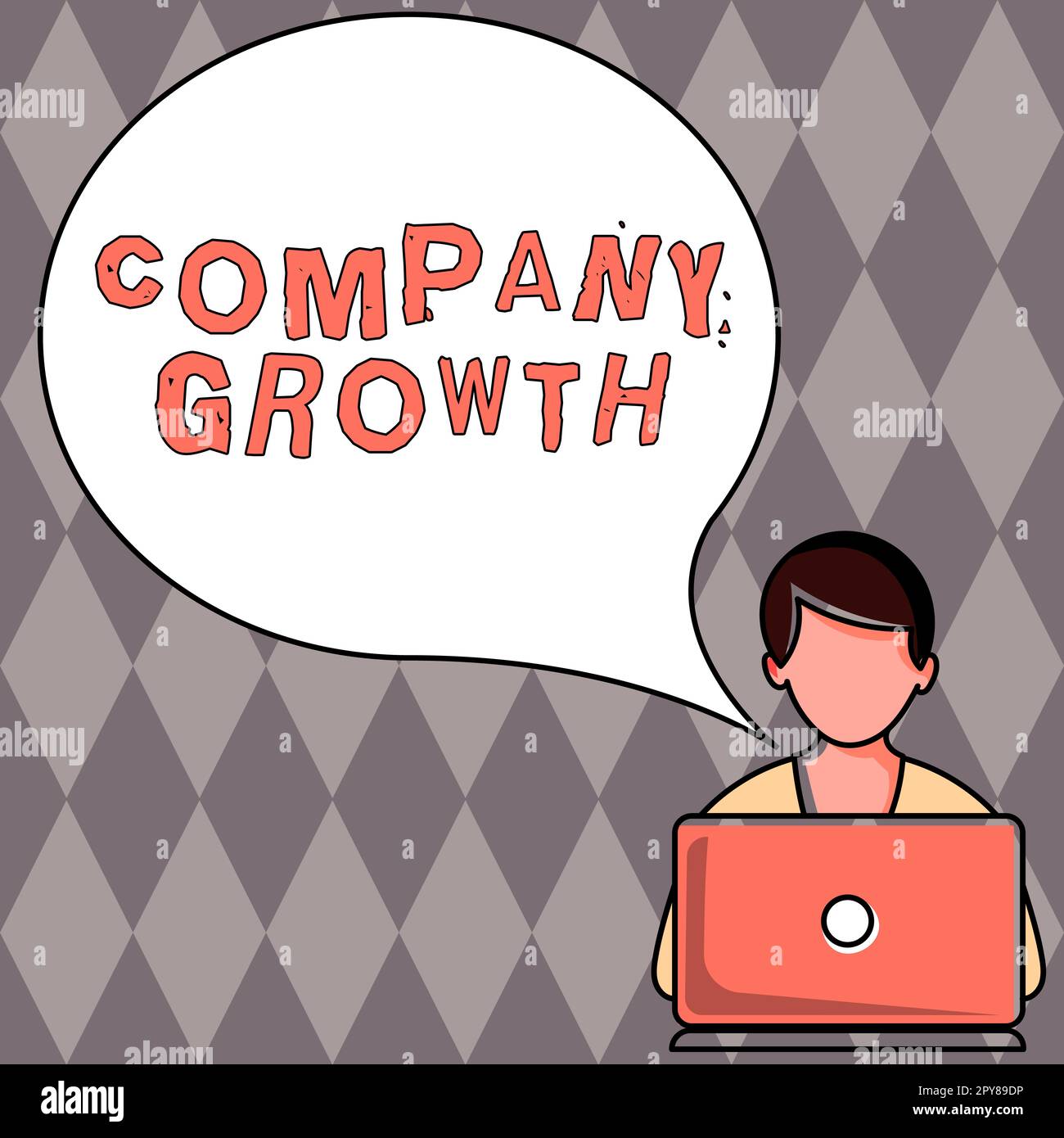 Hand writing sign Company Growth. Word for a long-term stage where ...