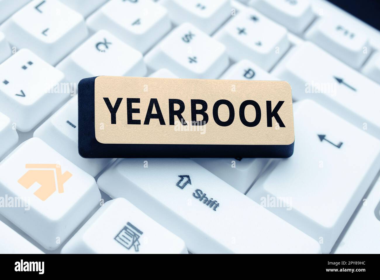 Text sign showing Yearbook. Business idea publication compiled by ...
